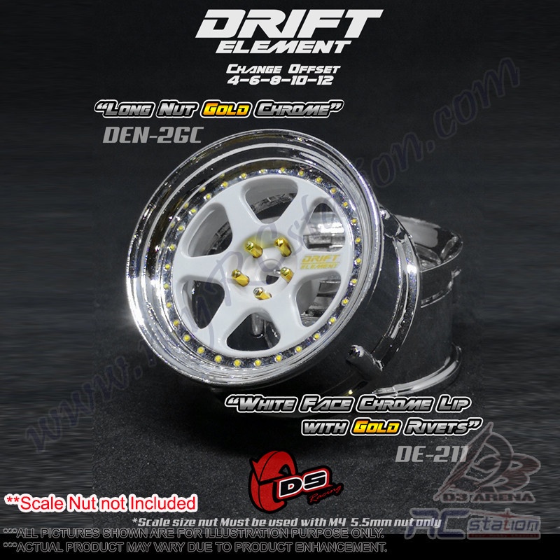 DS Racing #DE-211 - Drift Element Wheel Rim Series II - Adj Offset ...