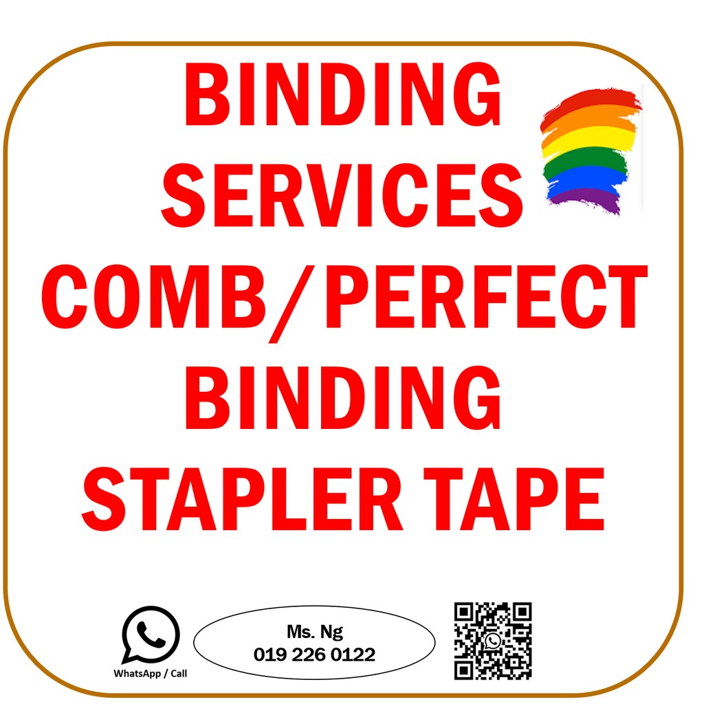 Binding Services Comb Binding Stapler Tape Perfect Bound Binding ...