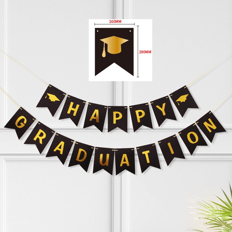 Graduation Foil Balloon Banner Cake Topper happy graduation balloon ...