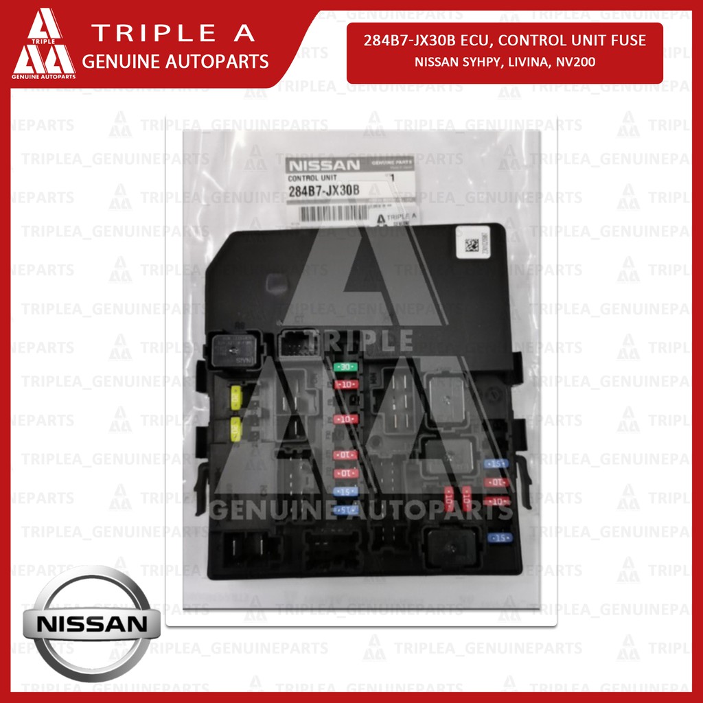 284B7-JX30B Nissan ECU, Control Unit Fuse Relay Controller Unit-IPDM Engine Room Nissan NV200 ...
