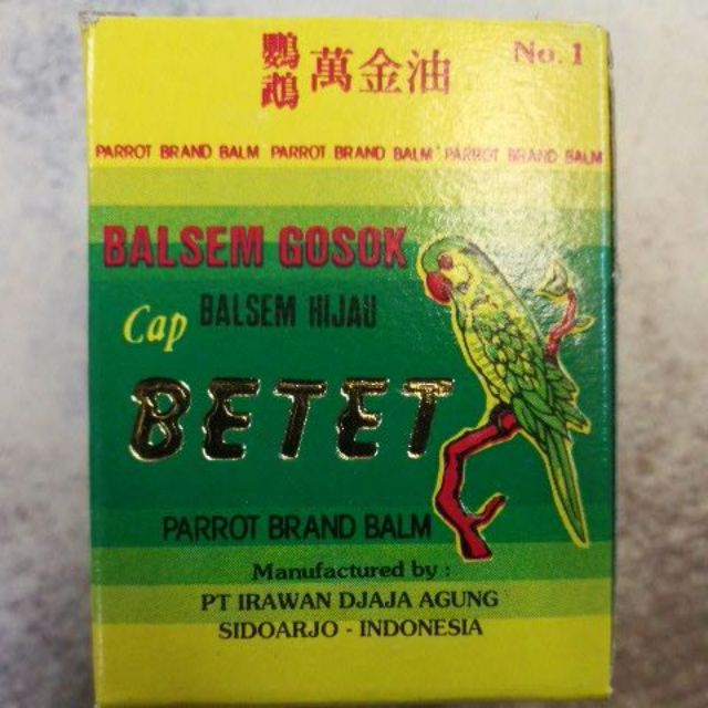INDONESIA Parrot Brand Balm# Cap Betet #17.5gm | Shopee Malaysia