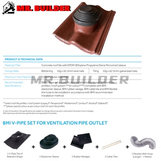 MONIER Nordica V-Pipe Set Atap Pipe Roofing Equipment Atap Fitting ...