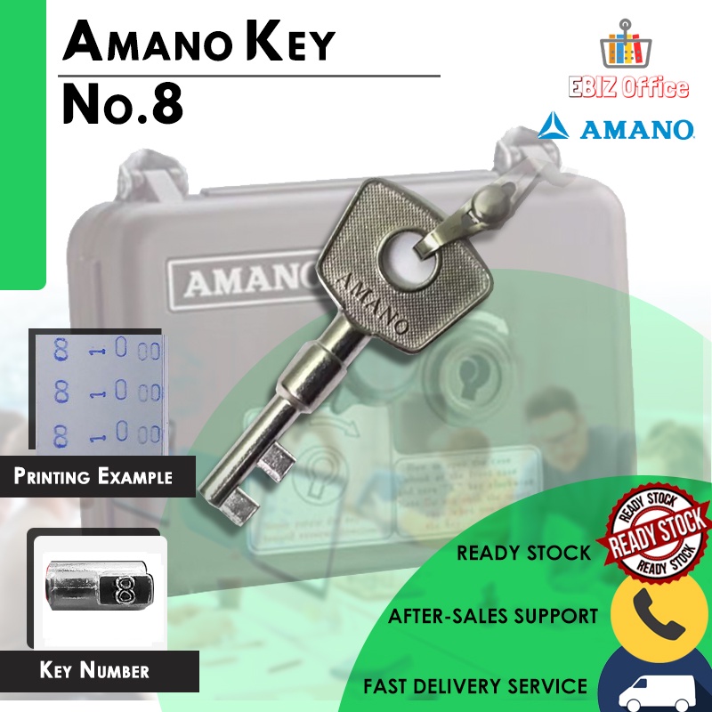 AMANO Station Keys No. 1 - No. 19 Guard Tour Key AMANO Guard Tour ...