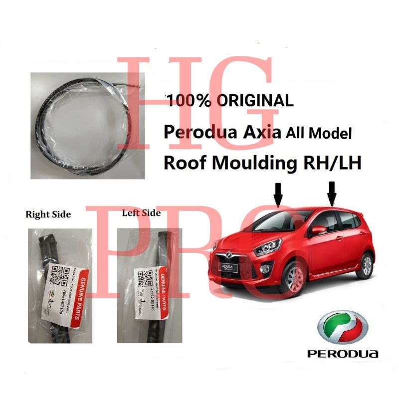 Original Perodua Axia All Model Roof Moulding Black Lining Rubber GETAH ...