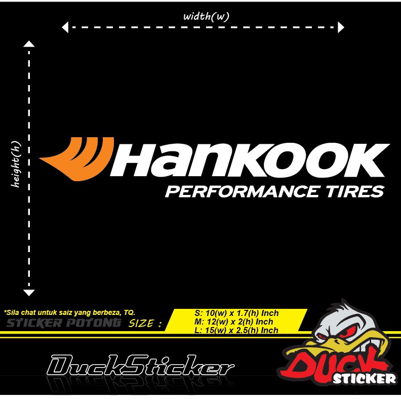 HANKOOK PERFORMANCE TIRES STICKER 1PCS | Shopee Malaysia