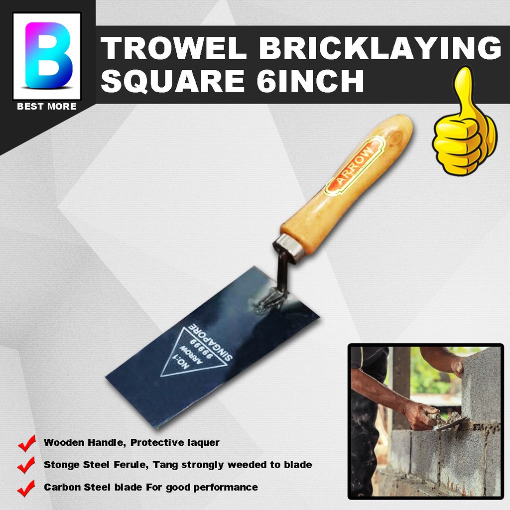 Trowel Bricklaying Square 6Inch | Shopee Malaysia