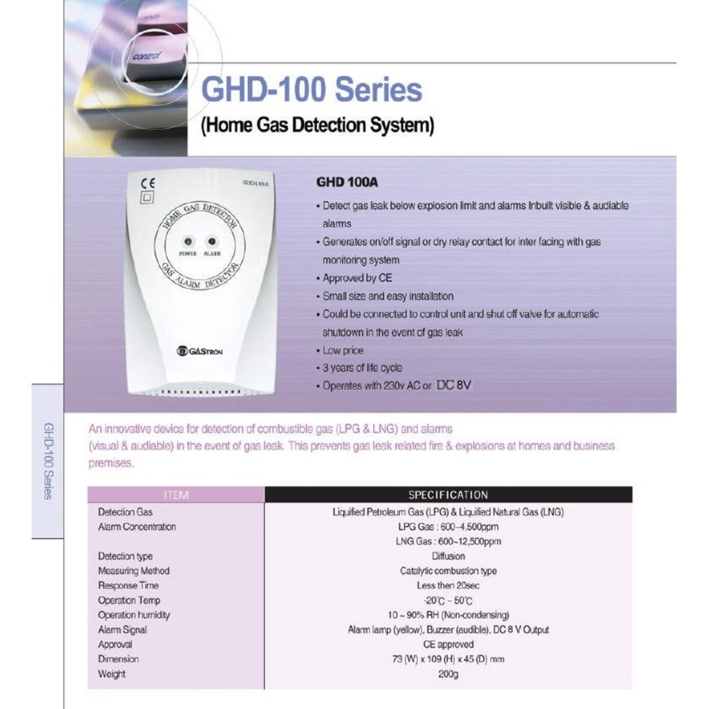 GAS DETECTOR WITH RELAY/GASTRON GHD 100A GAS DETECTOR | Shopee Malaysia