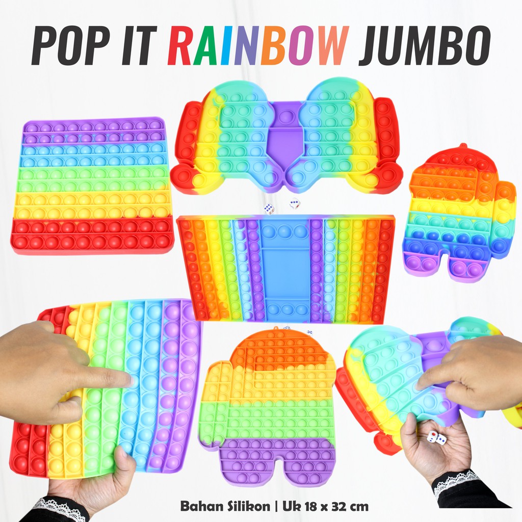 Pop It / Pop It Toys: Pop It Rainbow Children's Toys Jumbo Size Box ...