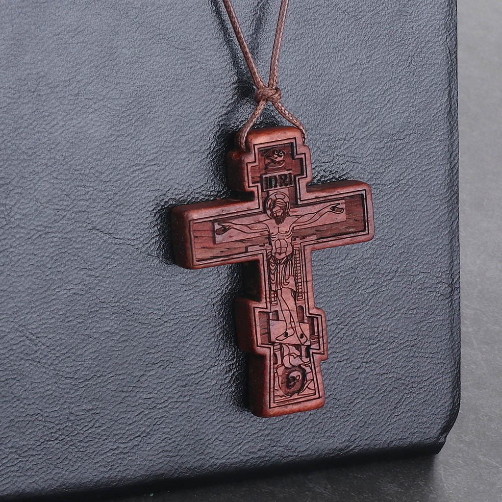 Religious Orthodox Red/Black Color Wooden INRI Crucifix Jesus Cross ...