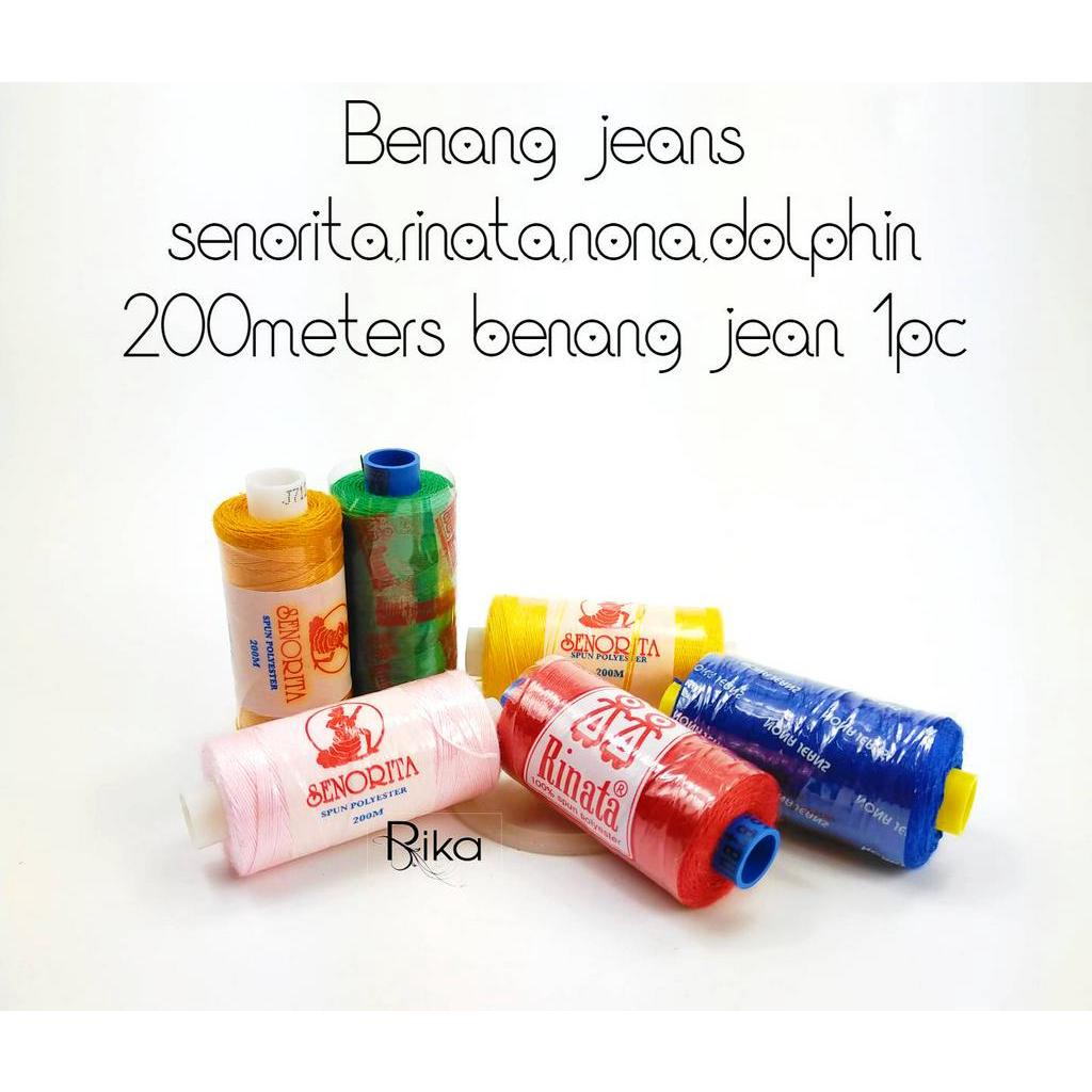Benang jeans 200meters benang jean 1pc | Shopee Malaysia