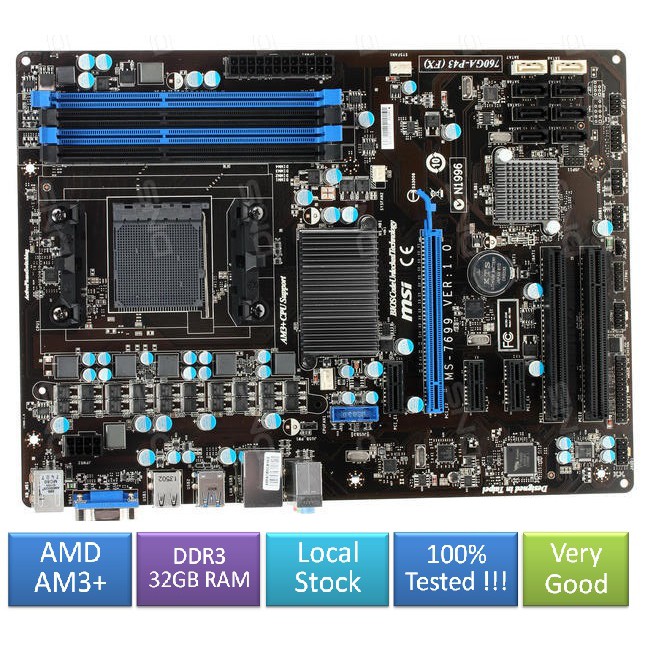 Socket AM3+ (Free Gifts!!) MSI Asus ATX Gaming Motherboard (USB 3.0 ...