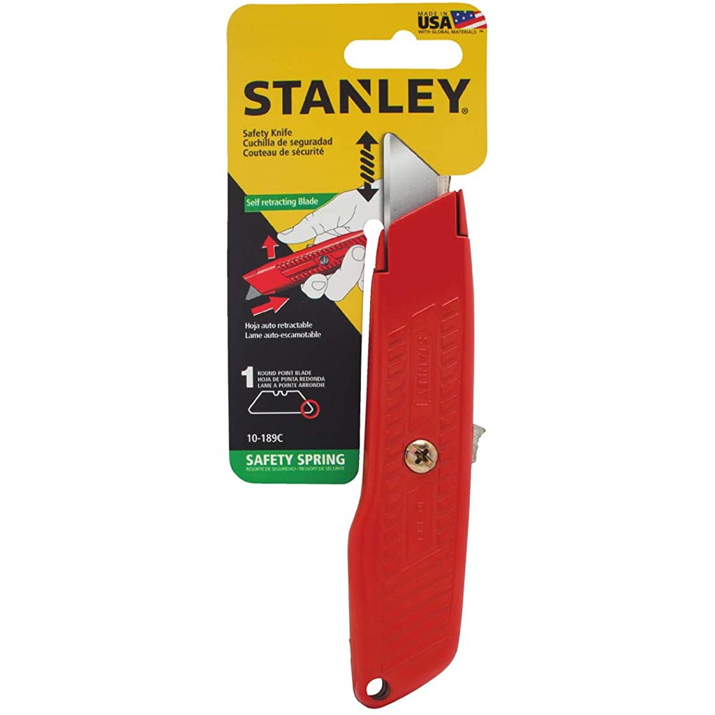 10-189 STANLEY INTERLOCK SELF-RETRACTING RETRACTABLE UTILITY KNIFE ...