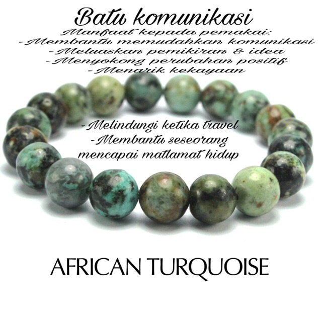 Batu Hidup African turqoise Gemstone 10mm | Shopee Malaysia
