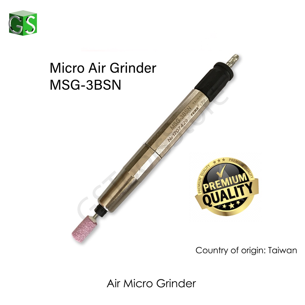 MSG-3BSN 65,000Rpm 3mm (1/8") Air Pencil Grinder Pneumatic Polishing Machine Fitter Grinding ...