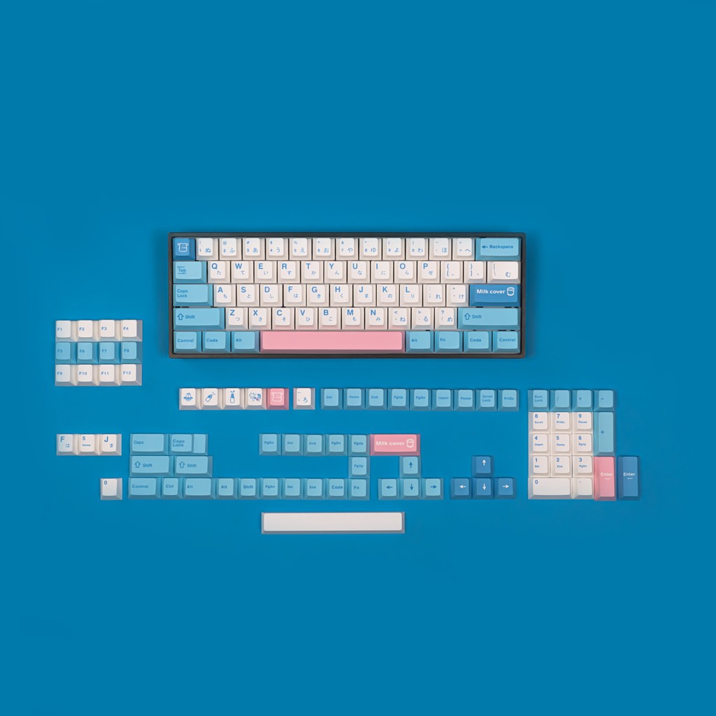 Milk Cover Keycaps // Cherry Profile // Dye Sub // PBT | Shopee Malaysia