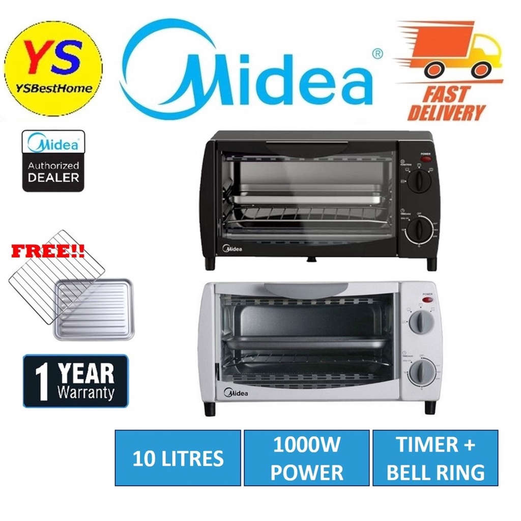 Midea 10L Oven Toaster MEO-10BDW(Black / White) | Shopee Malaysia