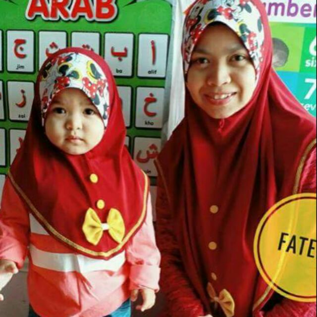tudung sarung awning corak kitty Minnie mouse mickey baby shark(reben ...