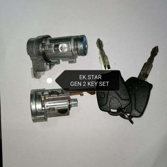 PROTON GEN 2 KEY SET WITH STARTED KEY SWITCH/GEN 2 PINTU KUNCI SET ...