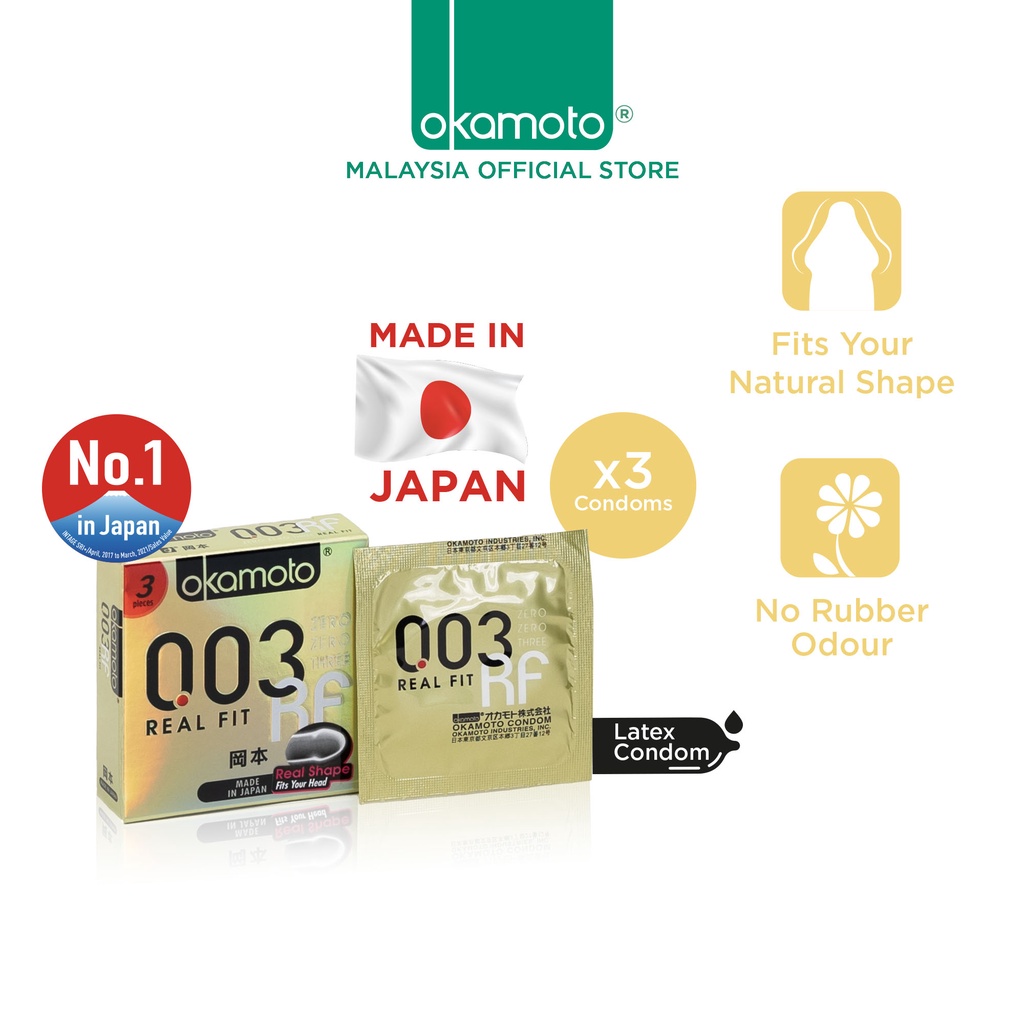 Okamoto 0.03 REAL FIT (3s) | Shopee Malaysia