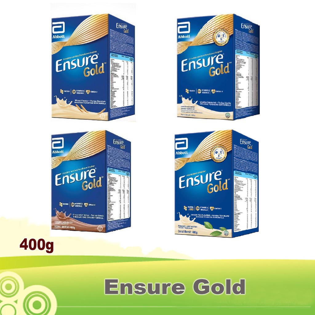 Ensure Gold Vanilla/Wheat/Chocolate/Green Tea 400G | Shopee Malaysia