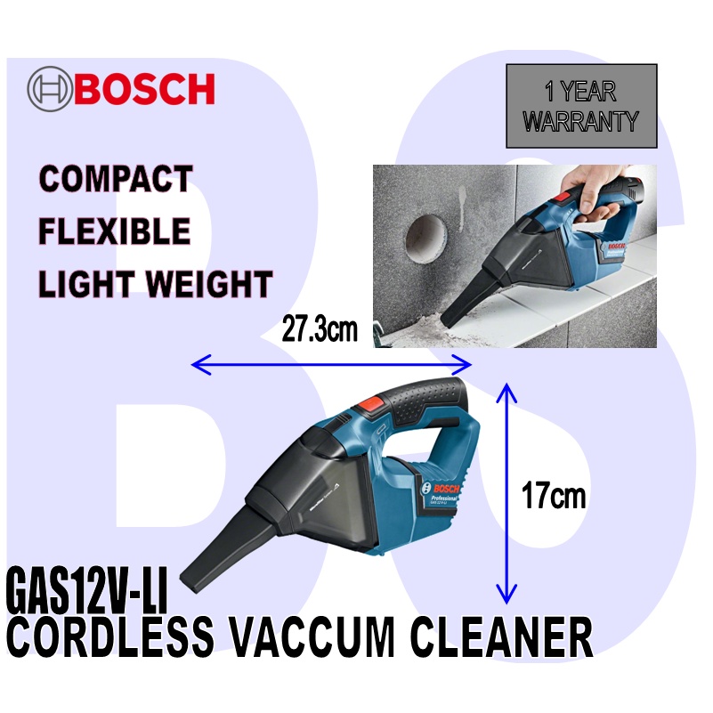 BANSOON BOSCH GAS 12V-LI Professional Cordless Vacuum Cleaner.Compact ...