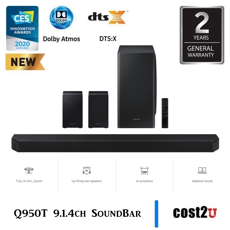 [Free Shipping] Samsung Q950T 9.1.4 Ch Soundbar (2020) | HW-Q950T/XM ...