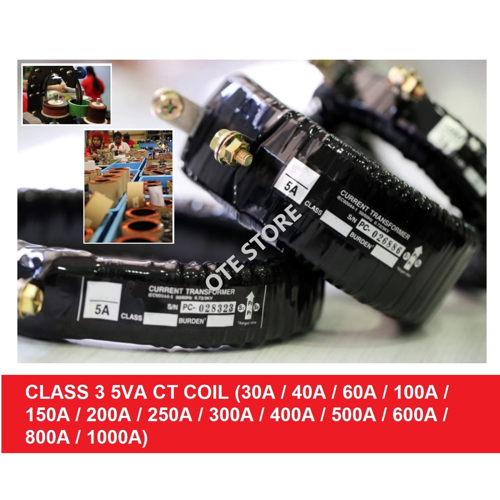 CLASS 3 5VA CURRENT TRANSFORMER CT COIL(30A / 60A / 100A / 150A / 200A / 250A / 300A / 400A ...