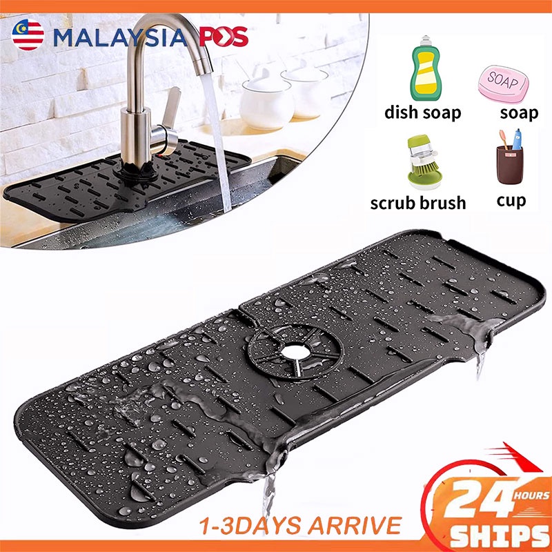 Sink Water Splash Guard Kitchen Faucet Sink Splash Guard Water Catcher ...