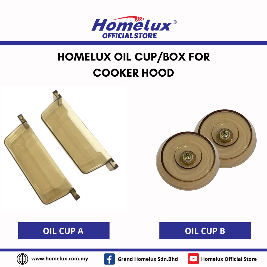 HOMELUX OIL CUP/BOX FOR COOKER HOOD | Shopee Malaysia