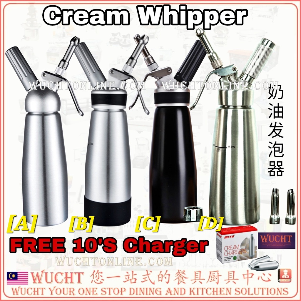 【WUCHT】500ml Cream dispenser stainless steel Whipping cream maker Cream ...