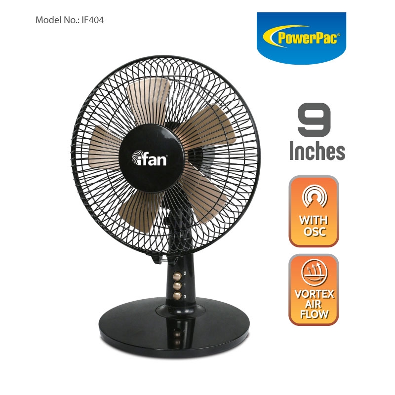 Ifan Table fan, Desk fan, 9 Inch with Air Circulator (IF404) | Shopee ...