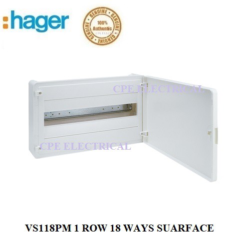 HAGER VS118PM Golf Enclosures 1 ROW 18 modules Surface Mounted | Shopee ...