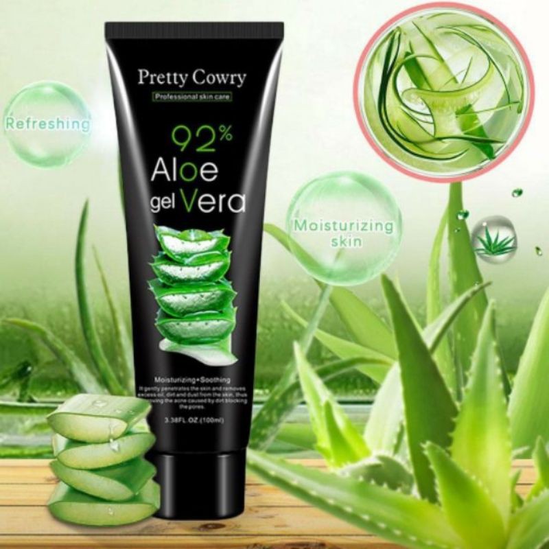 Pretty Cowry 92% Aloe Vera Gel Moisturizing & Nourishing (100ml ...