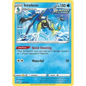 Pokemon TCG EN Sobble Drizzile Inteleon V VMAX 49/192 50/192 58/202 56/202 55/202 | 056/202 041/ ...