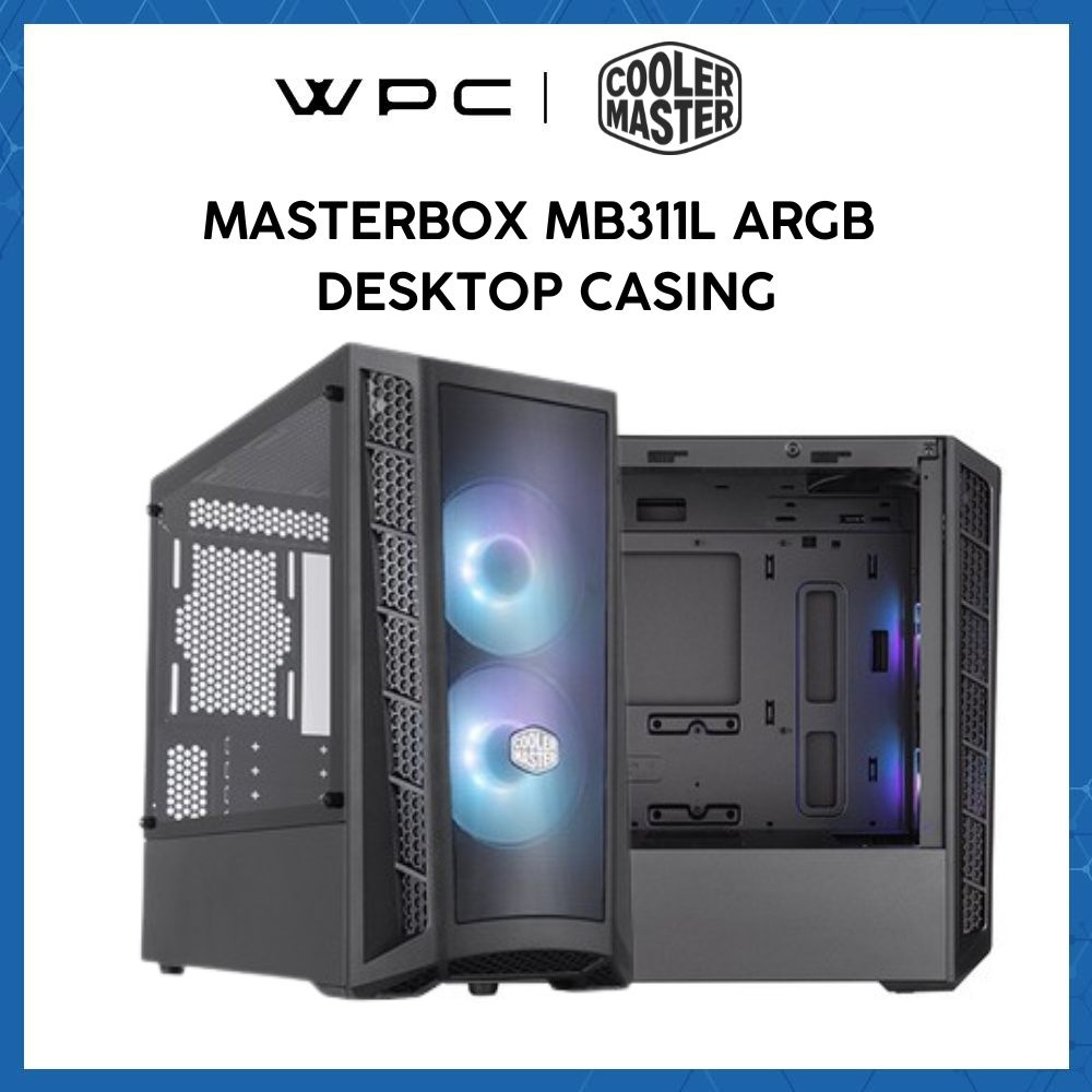 COOLER MASTER MASTERBOX MB311L ARGB DESKTOP CASING (MINI TOWER CASE ...