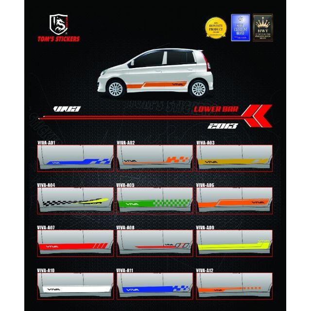 🔥Promotion🔥Perodua Viva Lower Bar Stickers | Shopee Malaysia