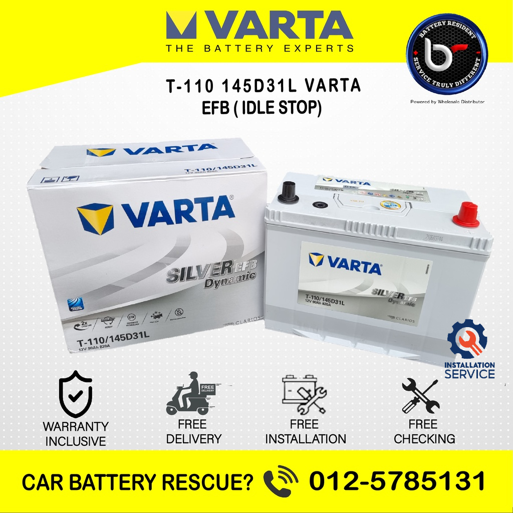 [ Installation Provided ] T110 / T-110 EFB / 145D31L Varta Silver Dynamic EFB Car Battery | cx5 ...