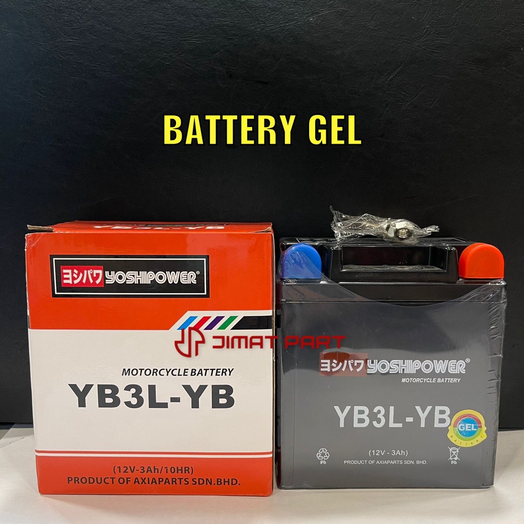 BATTERY GEL YB3L YB3 Y100 Y110SS Y125Z RXZ TZM NSR150 RG110 RGV120 DT125 ( MAINTENANCE FREE ...