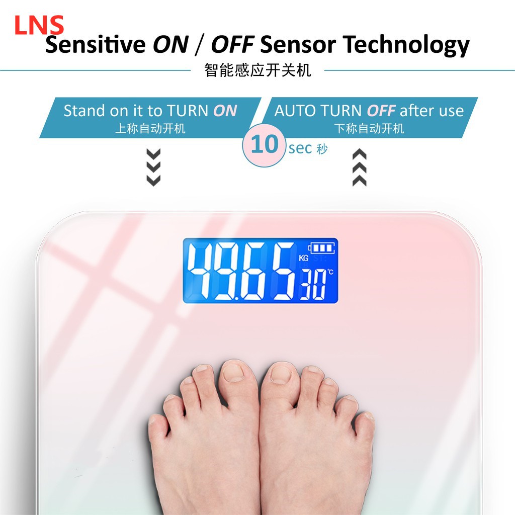 Battery Smart Body Weighing LED Digital Display Scale Weight Electronic ...