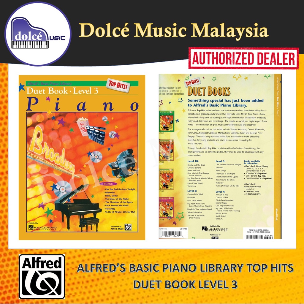 Alfred - Alfred's Basic Piano Library Top Hits Duet Book Level 3 ...