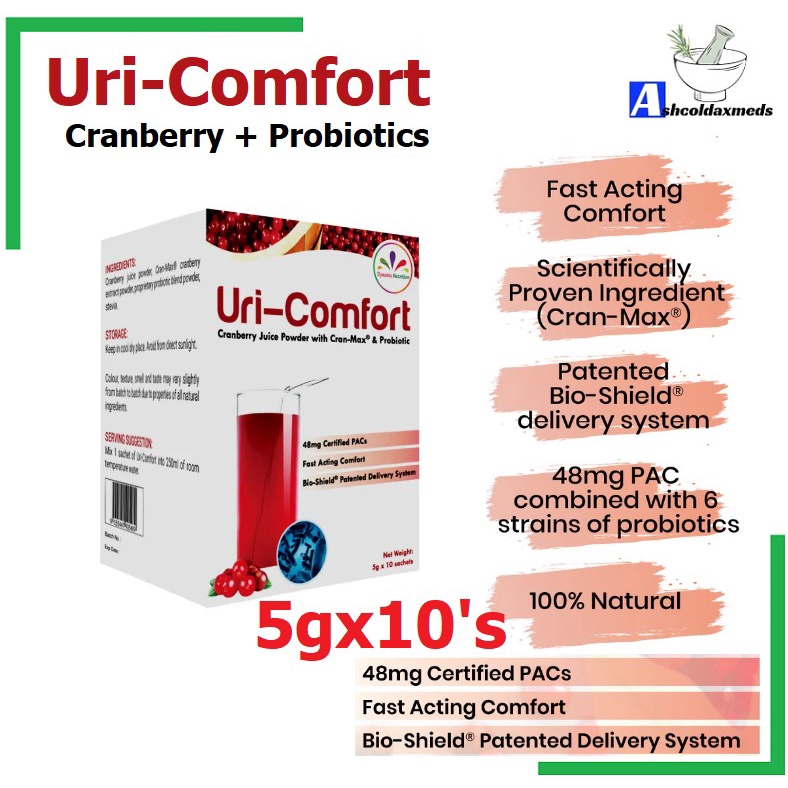 URI-COMFORT 5GM X 10 SACHET CRANBERRY PLUS PROBIOTICS EXP04/2027 ...