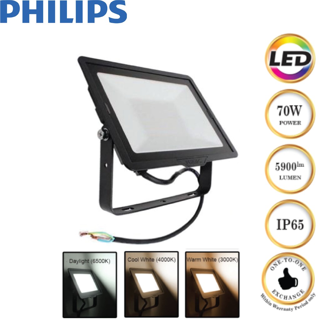PHILIPS BVP150 70W ESSENTIAL SMARTBRIGHT LED FLOODLIGHT(6000K,4000K,3000K) | Shopee Malaysia