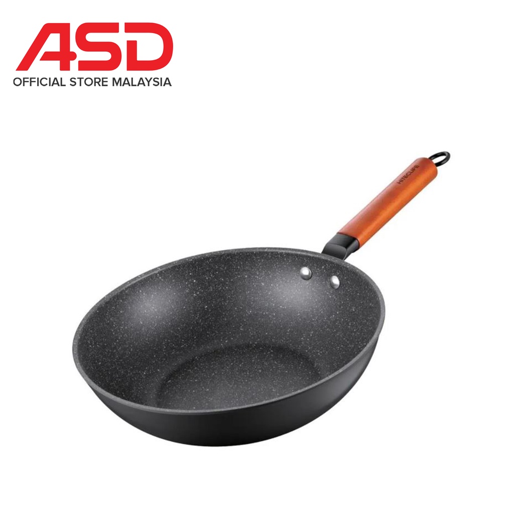 ASD HITECLIFE 30cm Induction Die-Cast Non Stick Wok Pan / Kuali ASD ...