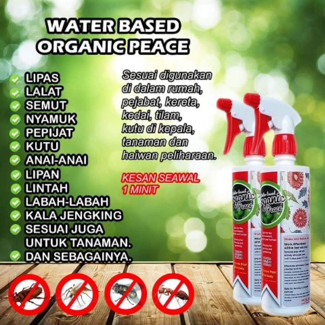 ORGANIC PEACE/ RIDSPRAY- water based spray ( Fully Organic ingredients ...