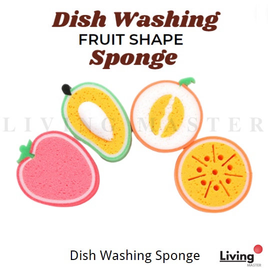 Kitchen Sponge Fruit Shape Dish Washing Sponge Cleaning Dish Pad Home ...
