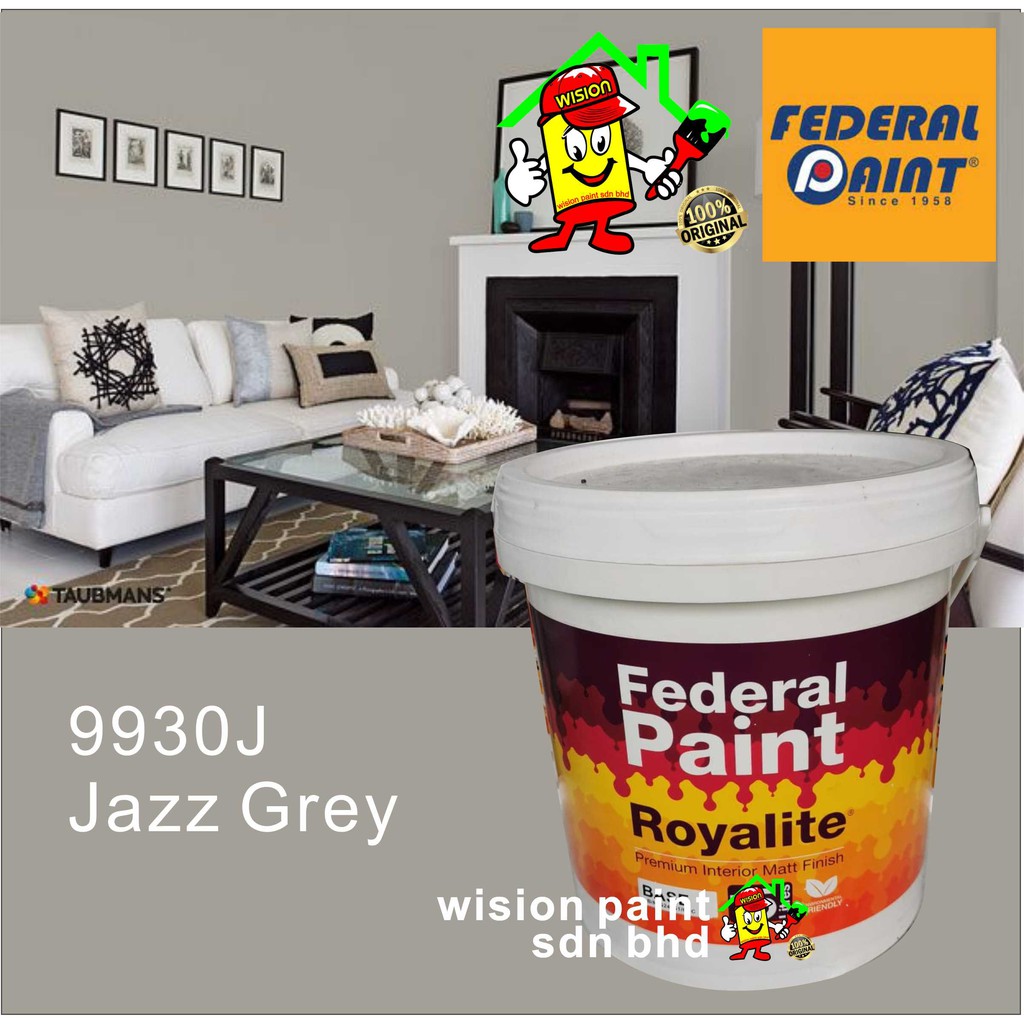 9930J JAZZ GREY 1L ( 1 LITER ) FEDERAL ROYALITE PAINT - INTERIOR ...