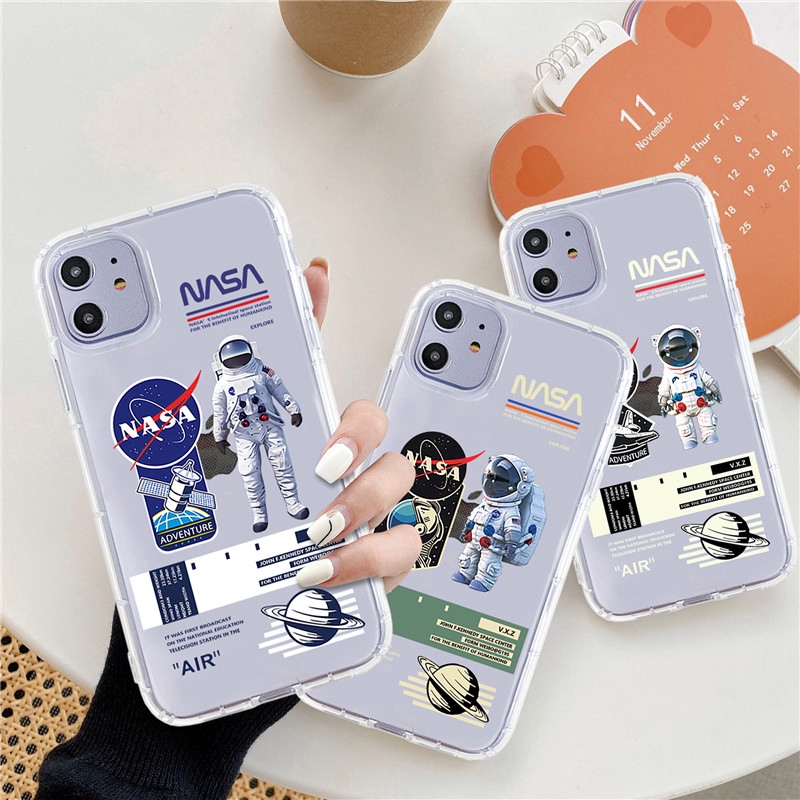 NASA Space Astronaut Rocket Planet Transparent Soft Casing For Iphone ...