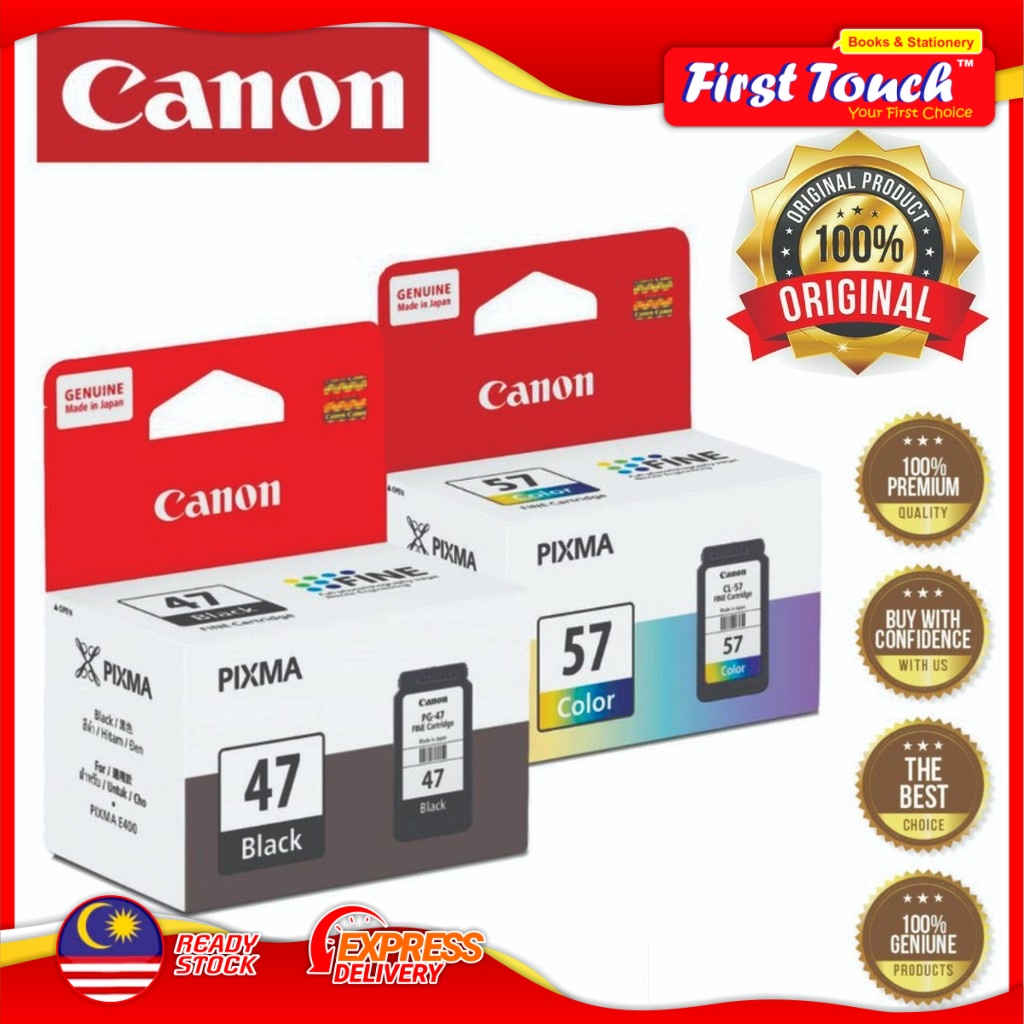 CANON PG-47 / CL-57 Original Ink Cartridge For Printer E400 / E410 / E460 / E470 / E480 / E4270 ...