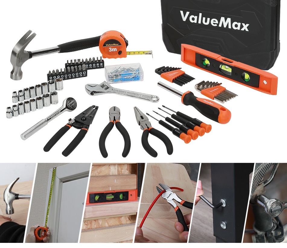 ValueMax 150PC Home Tool Set for Home Repair Tool Set Household Tool ...