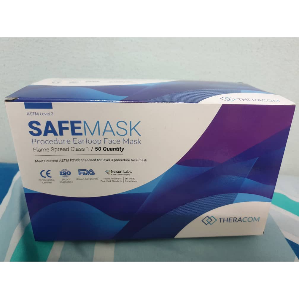 Clearance Stock THERACOM Mask4ply Medical Mask 4 Layer Medical Grade ...